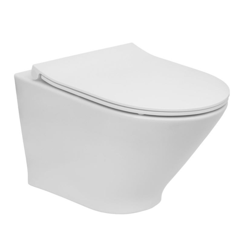 Roca GAP ROUND COMPACTO ZESTAW Miska WC podwieszana Rimless + deska ...