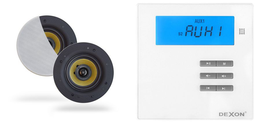 Dexon Odtwarzacz Ścienny Bluetooth / Radio FM z Głośnikami MRP 2171